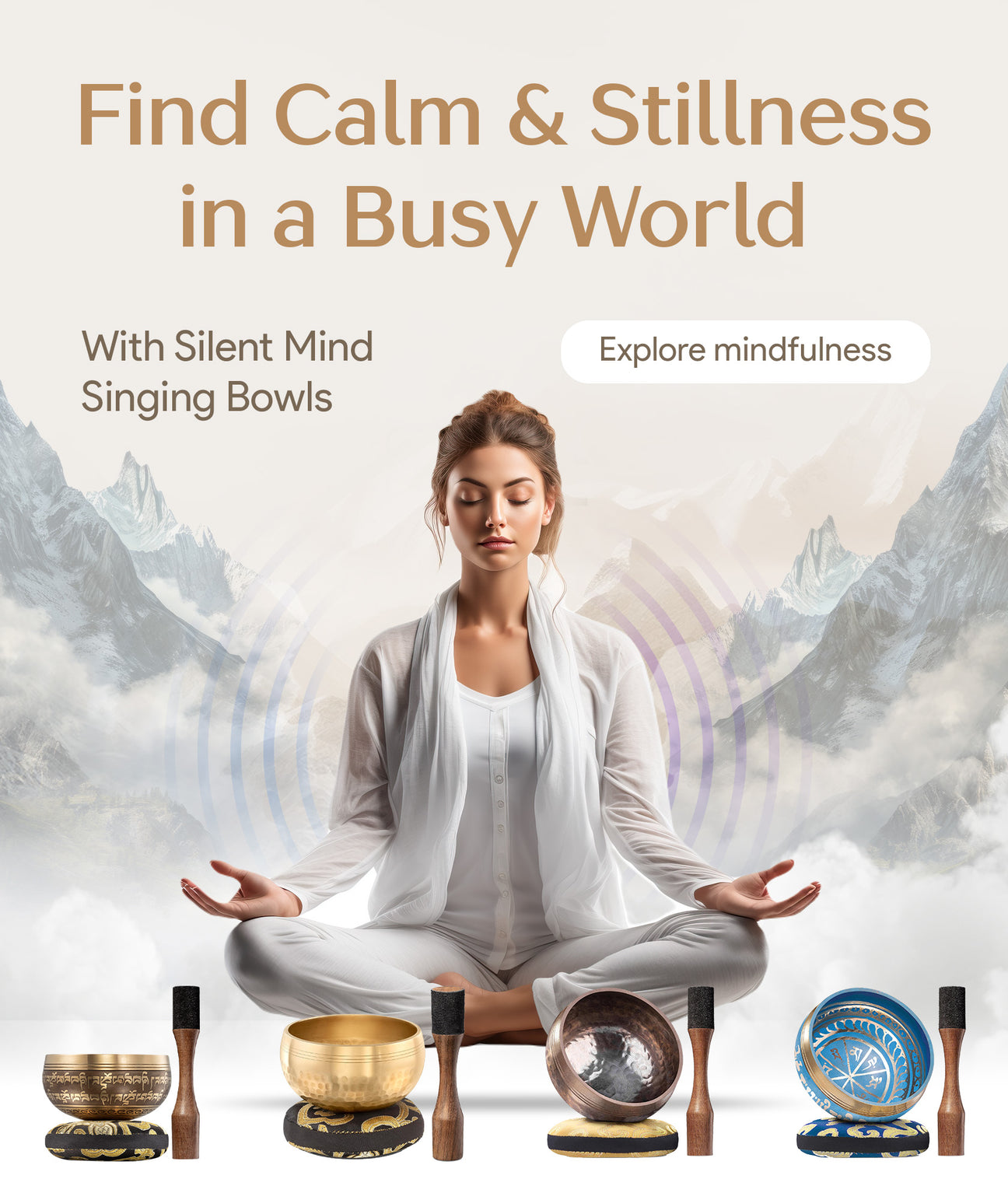Silent Mind Singing Bowls – Elevate Meditation, Relaxation, and Inner